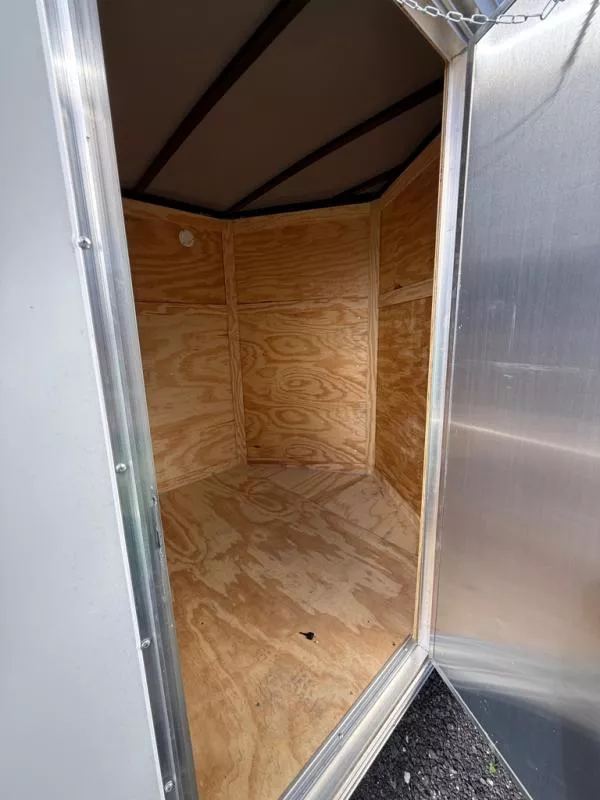 2025 Quality Cargo 6 X 14 TANDEM AXLE WHITE ENCLOSED TRAILER WITH RAMP ...