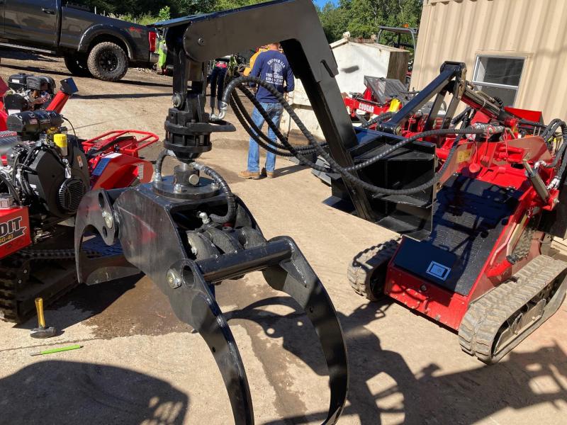 Iron Rhino Power Rotating Log Grapple- 4 hose Universal Mini Skid Steer ...