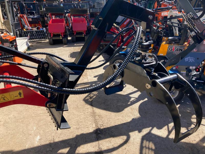 Iron Rhino Power Rotating Log Grapple- 4 hose Universal Mini Skid Steer ...