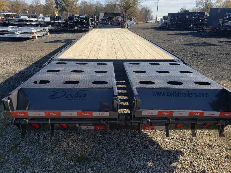 2023 DELTA Trailers 40 FT hotshot deckover trailer flatbed with monster ramps Flatbed Trailer in ...
