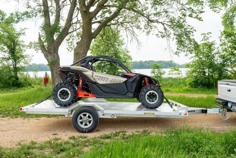 2024 Aluma wide body offroad trailer with drive over fenders atv sxs ...