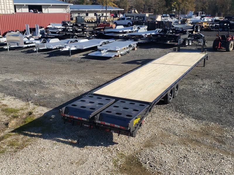 2023 DELTA Trailers 40 FT hotshot deckover trailer flatbed with monster ramps Flatbed Trailer in ...