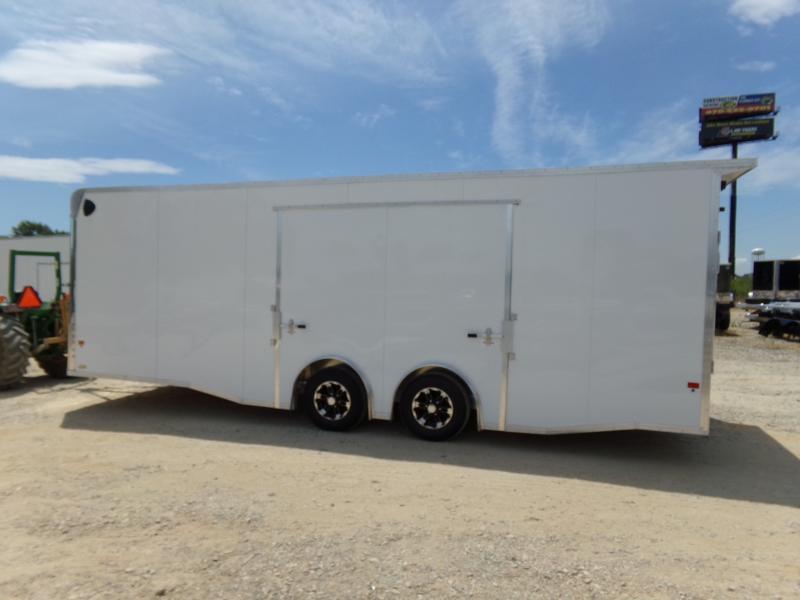 Aluminum 8x24 Trailer Black Enclosed Car hauler / Racing Trailer ...