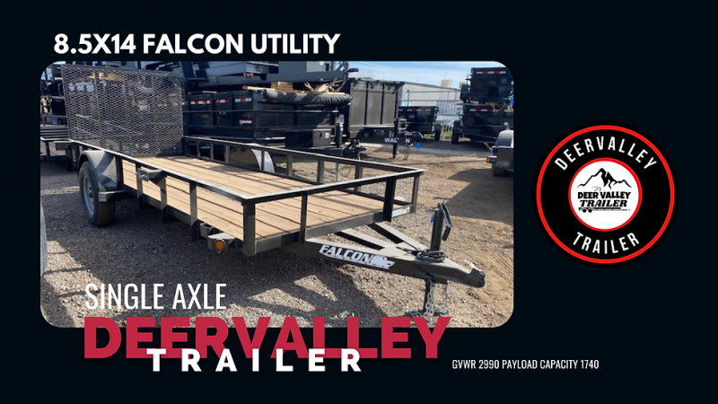 Falcon Trailers 8.5x14 '22 Utility Single Axle with Gate in Phoenix, AZ ...