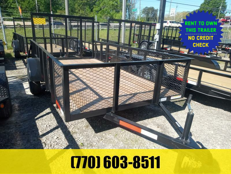 6x12 Utility Trailer W/2 Foot Mesh Sides & 4 Foot Removable Gate 2024 ...