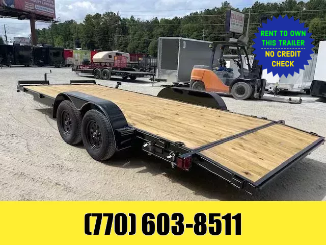 7X20 Wood Floor Car Hauler, Winch Plate, Removable Driver Fender, W/ 5 ...