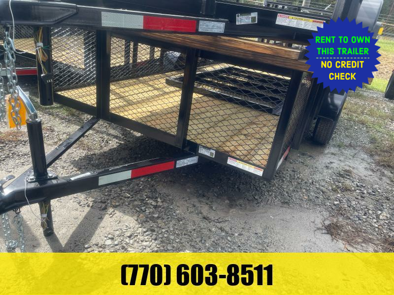 6x12 Utility Trailer W/ 2 Foot Mesh Sides & 4 Foot Removable Gate 2024 ...