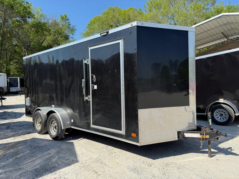 Used 7X16 Enclosed Trailer 6'3" Interior Height W/ Side Door & Ramp ...