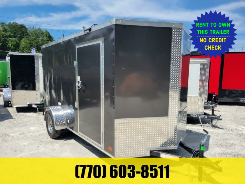 6x12 Enclosed Trailer 6'3" Interior Height 2 Way Aluminum Side Flow ...