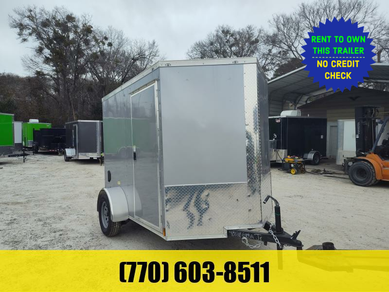 6x8 Enclosed Trailer 6'3" Interior Height W/ Side Door & Ramp 2024 ...