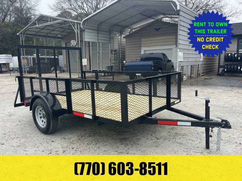 6X10 Utility Trailer W/ 2 Foot Mesh Sides & 4 Foot Removable Gate 2024 ...