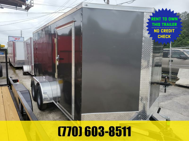 7x14 Enclosed Trailer 6'3" Interior Height W/ Side Door & Ramp 2024 ...