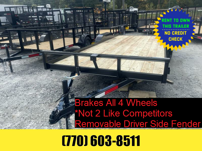 7x20 Car Hauler W/ 2 Foot Dovetail Removable Fender Spare Tire Mount ...