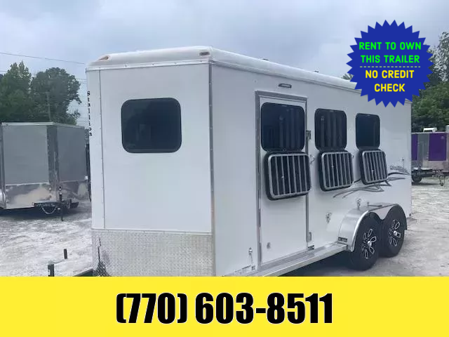 16' Slant Load 3 Horse Trailer Stallion White by Homesteader 2025 in ...