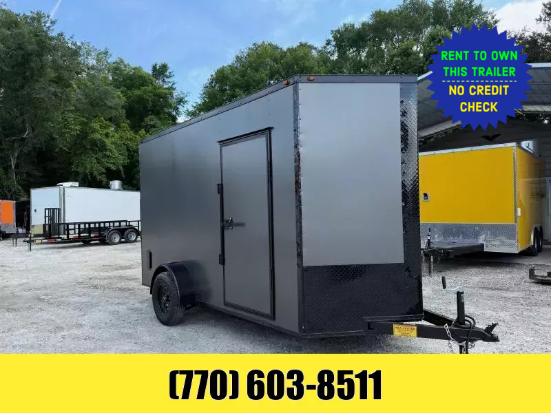 6x12 Enclosed Trailer 7 Foot Interior Height .080 Poly Skin One Piece ...