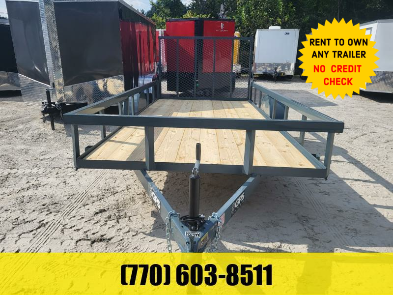 6.5X14 UTILITY TRAILER W/ 4 FOOT GATE LED LIGHTS & GATE ASSIST SHOCKS ...