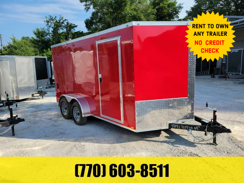 7X14 Enclosed Trailer 6 3 Interior Height W Side Door Ramp 2023 7X14 Enclosed Trailer 6 3 Interior Height W Side Door Ramp 2023