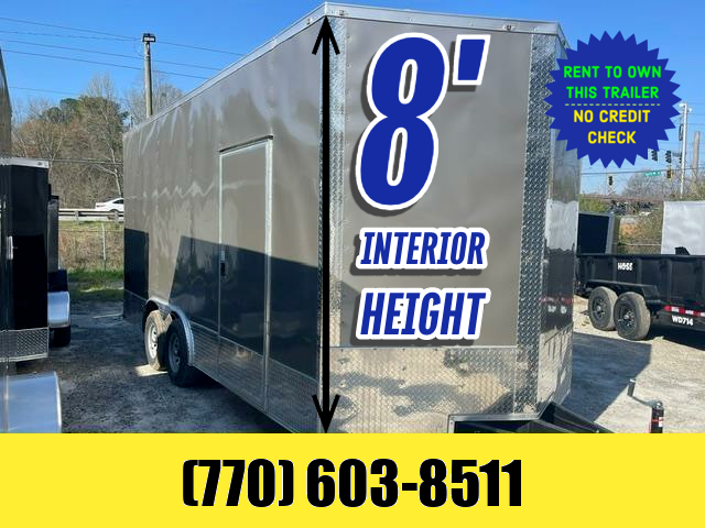 8.5X18 Enclosed Trailer 8 Foot Interior Height W/2-5200LB Axles ...