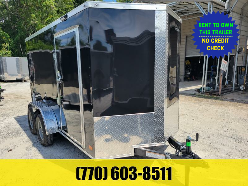 6x12 Enclosed Trailer 6'3" Interior Height 2 Way Aluminum Side Flow ...