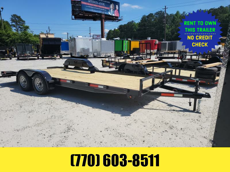 7x20 Car Hauler W/ 2 Foot Dovetail Removable Fender Spare Tire Mount ...