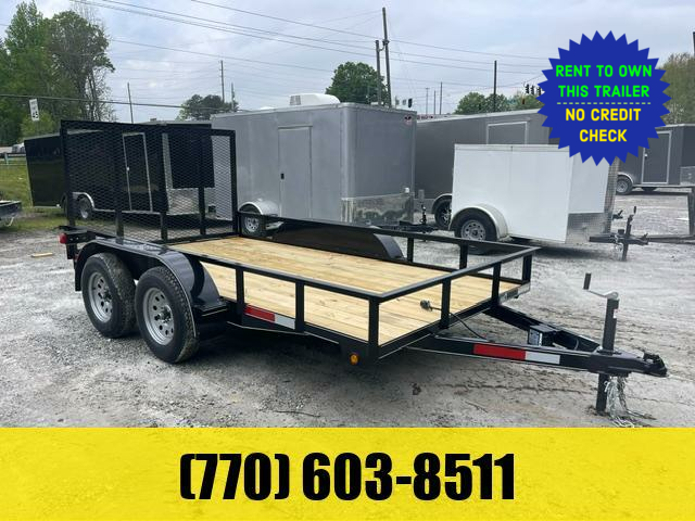 6X12 Utility W/4 Foot Removable Gate 2 Brake Axles 2024 Lonewolf in ...