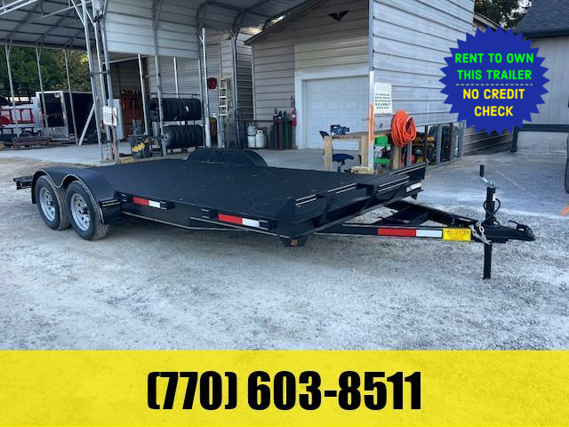 7x18 Car Hauler W/ Steel Floor Winch Plate 2 Foot Dovetail Removable ...