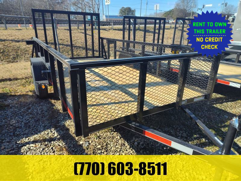 6X12 Utility Trailer W/ 2 Foot Mesh Sides & 4 Foot Removable Gate 2024 ...