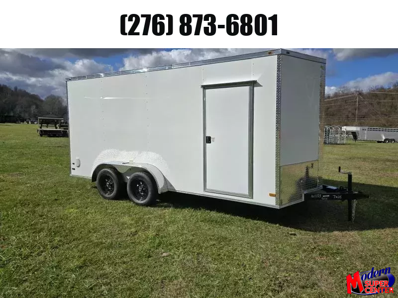 2026 All World Trailers 7x16 Cargo / Enclosed Trailer with 7' Interior ...