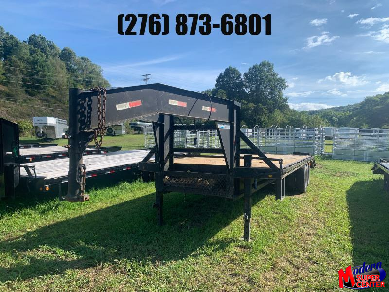 2009 P&T Trailers 8x20+5 Gooseneck 20K Flatbed Trailer (with Fold-Up ...