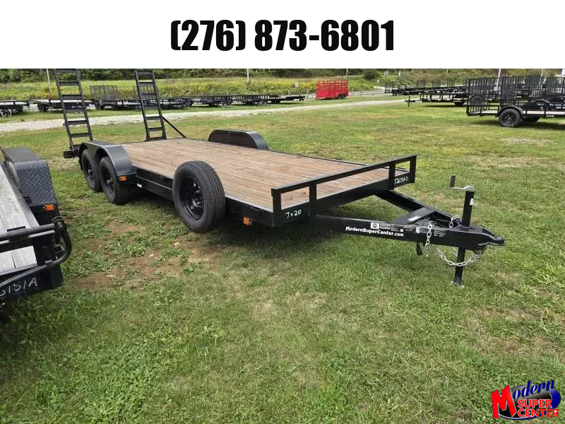 2021 Carry-On 7X20 Equipment Trailer 7K with Spare Tire and Fold-Up ...