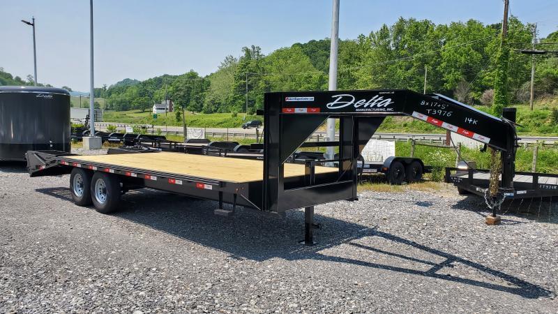 Delta Manufacturing 17+5' Gooseneck 14K Flatbed Trailer (with Dovetail ...
