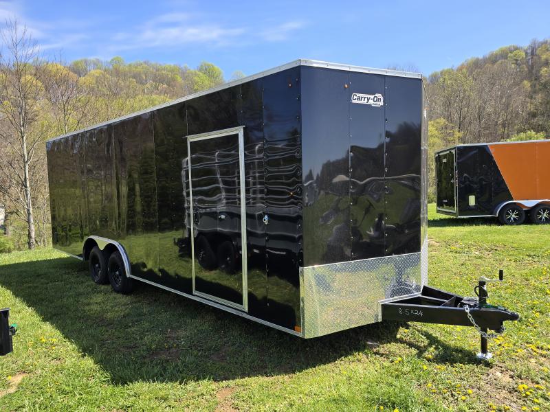 2025 Carry-On 8.5X24 V-NOSE + 12" Extra Height Cargo / Enclosed Trailer ...