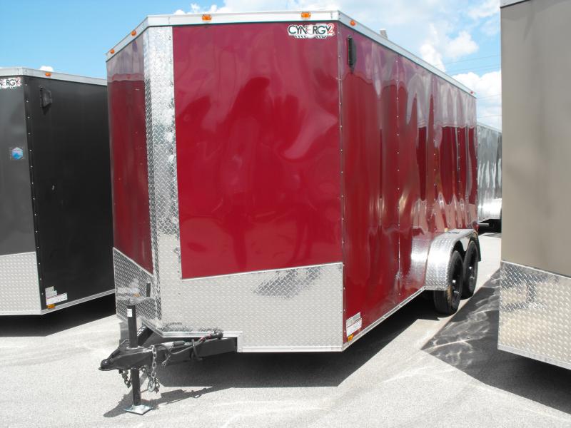 Enclosed Trailer 7 X 16 Ramp Brandy Wine In Color 7' Interior 7000 GVWR ...