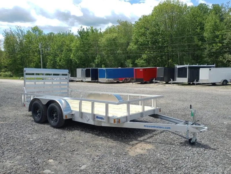 2026 Mission 6.5x14 Aluminum Open Landscape Trailer w/D-Rings, Rear ...