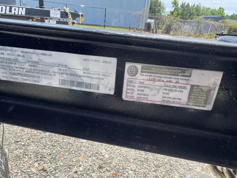 2025 Nolan 7X18 7K + 1' Mesh in Lumberton, NC | Trailer Trader