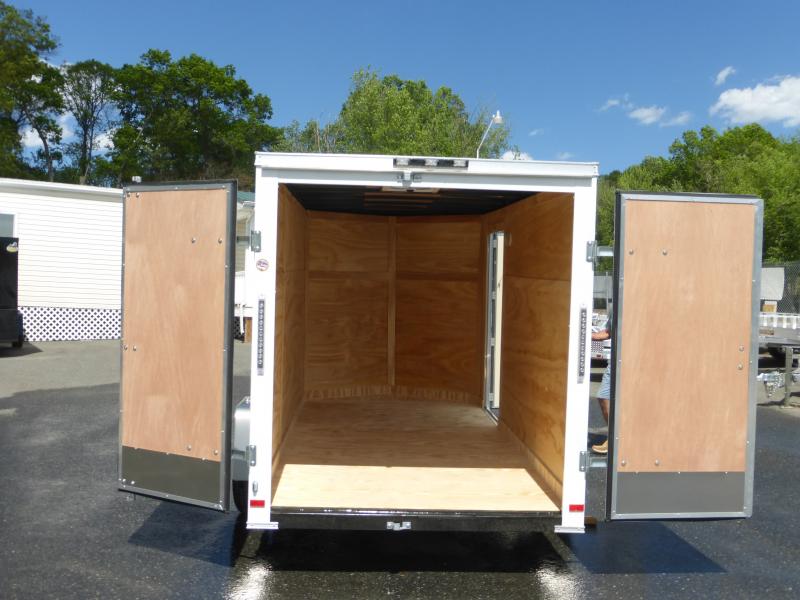 Covered Wagon 6' x 12' Enclosed Trailer with Cargo Doors in White Marsh ...
