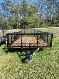 2022 Triple R 6.5x12+2 Black 3' Gate Pipe Top Mesh Siding Single Axle ...