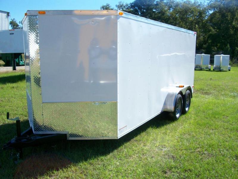 7' x 16' Rolling Vault Tandem Axle Cargo Trailer w/ Ramp Door Black or ...