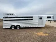 2026 Platinum Coach 5 Horse Stock Combo Trailer w/Swing Out Saddle Rack ...